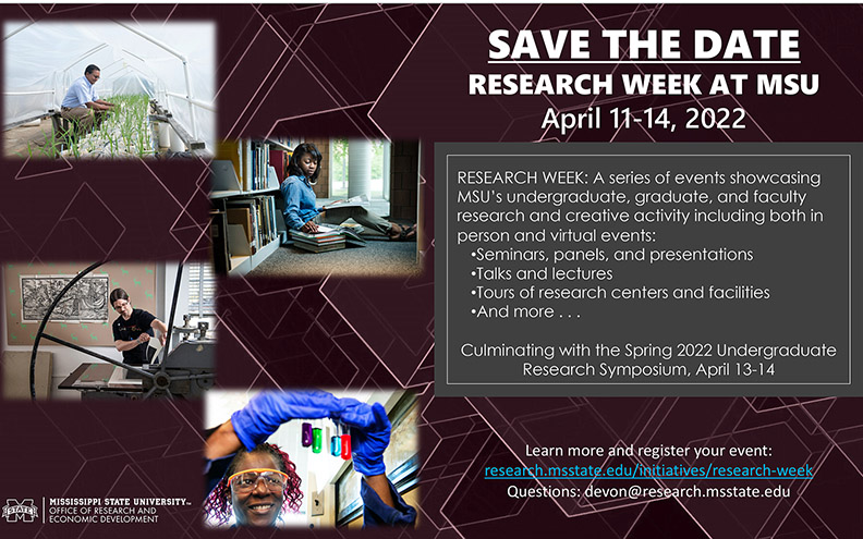MSU’s inaugural Research Week set for April 11-14 | Mississippi State ...