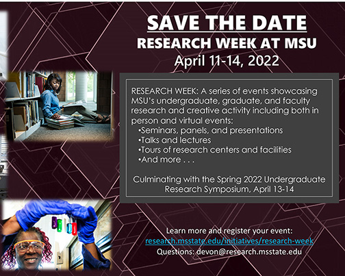 MSU’s inaugural Research Week set for April 11-14 | Mississippi State ...