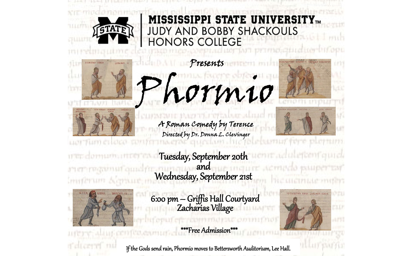 MSU Orators Lecture Series, ‘Phormio’ performances highlight Classical ...