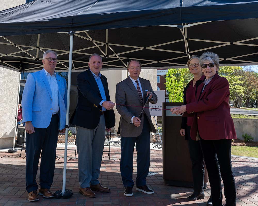 MSU, City of Starkville celebrate renovated downtown Hub plaza ...