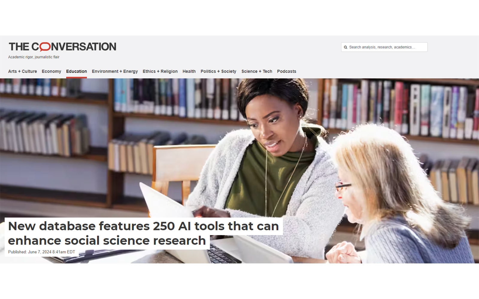 MSU faculty in The Conversation: New database features 250 AI tools ...