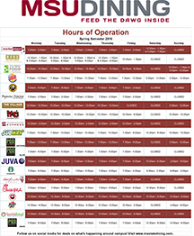MSU Dining announces regular hours of operation for spring semester ...