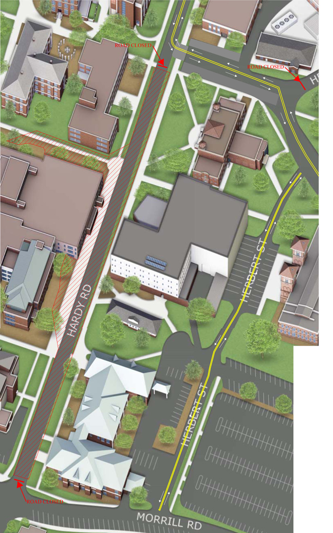 Hardy Rd. traffic detour now in place | Mississippi State University