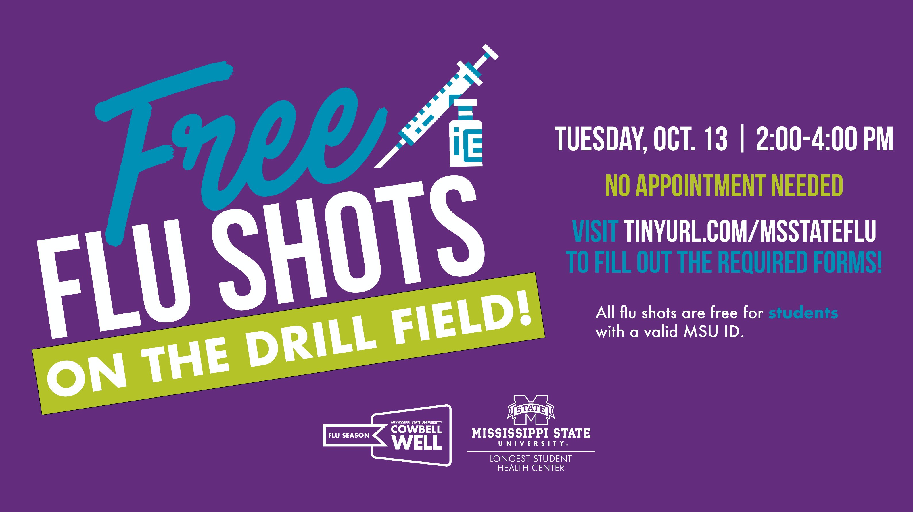Free Flu Shots for Students on the Drill Field | Mississippi State ...