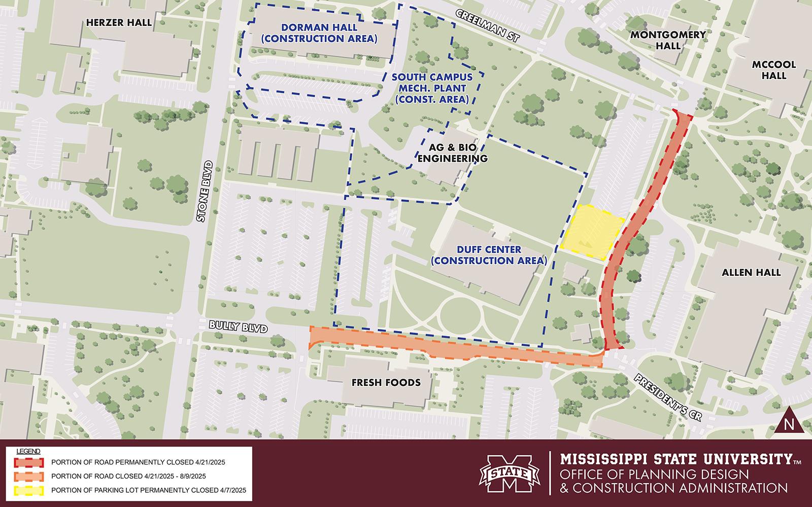 Temporary, permanent changes coming to Duff Center-area infrastructure ...